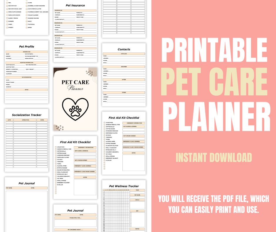 Pet Care Planner - infiniteprintables.com