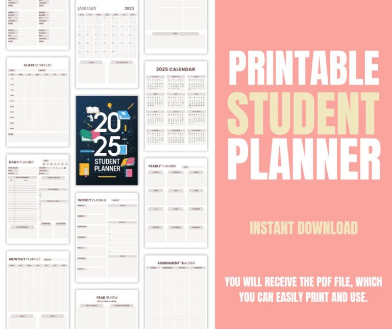 Student Planner - infiniteprintables.com